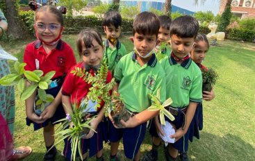 Students Plant Saplings At DPS RNE’s Tree Plantation Drive