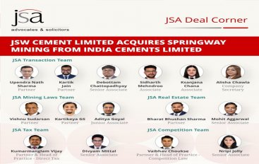 JSA Represents JSW Cement Limited In The 100% Acquisition Of Spring way ...