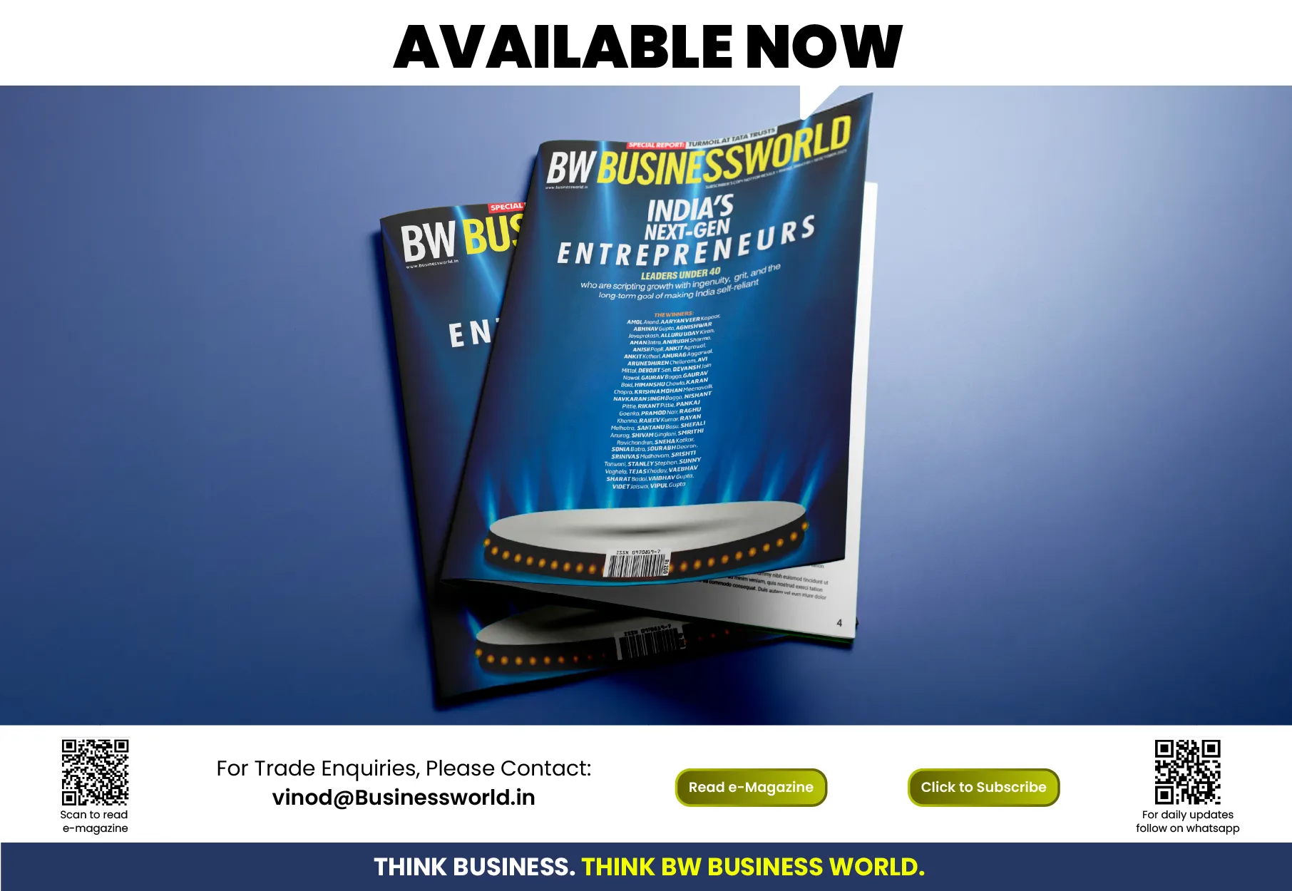 BW Businessworld’s Latest Issue Captures India's New Generation of ...