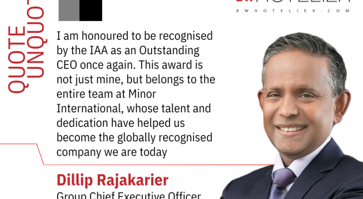 Minor International's Group CEO, Dillip Rajakarier wins IAA Awards for ...