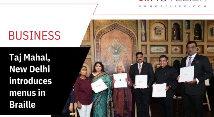 Taj Mahal, New Delhi introduces menus in Braille - BW Hotelier