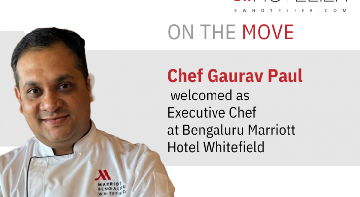 Chef Gaurav Paul welcomed as Executive Chef at Bengaluru Marriott Hotel ...