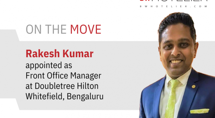 Rakesh Kumar appointed as Front Office Manager at Doubletree Hilton ...