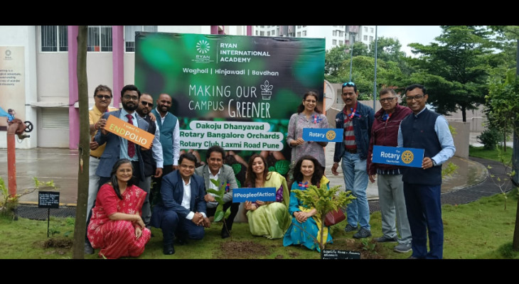 Ryan International Academy, Rotary Club Plant Saplings - BW Education