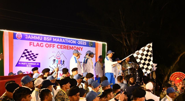 BSF starts marathon and motorcycle rally from Jammu to Gujarat on 60th ...