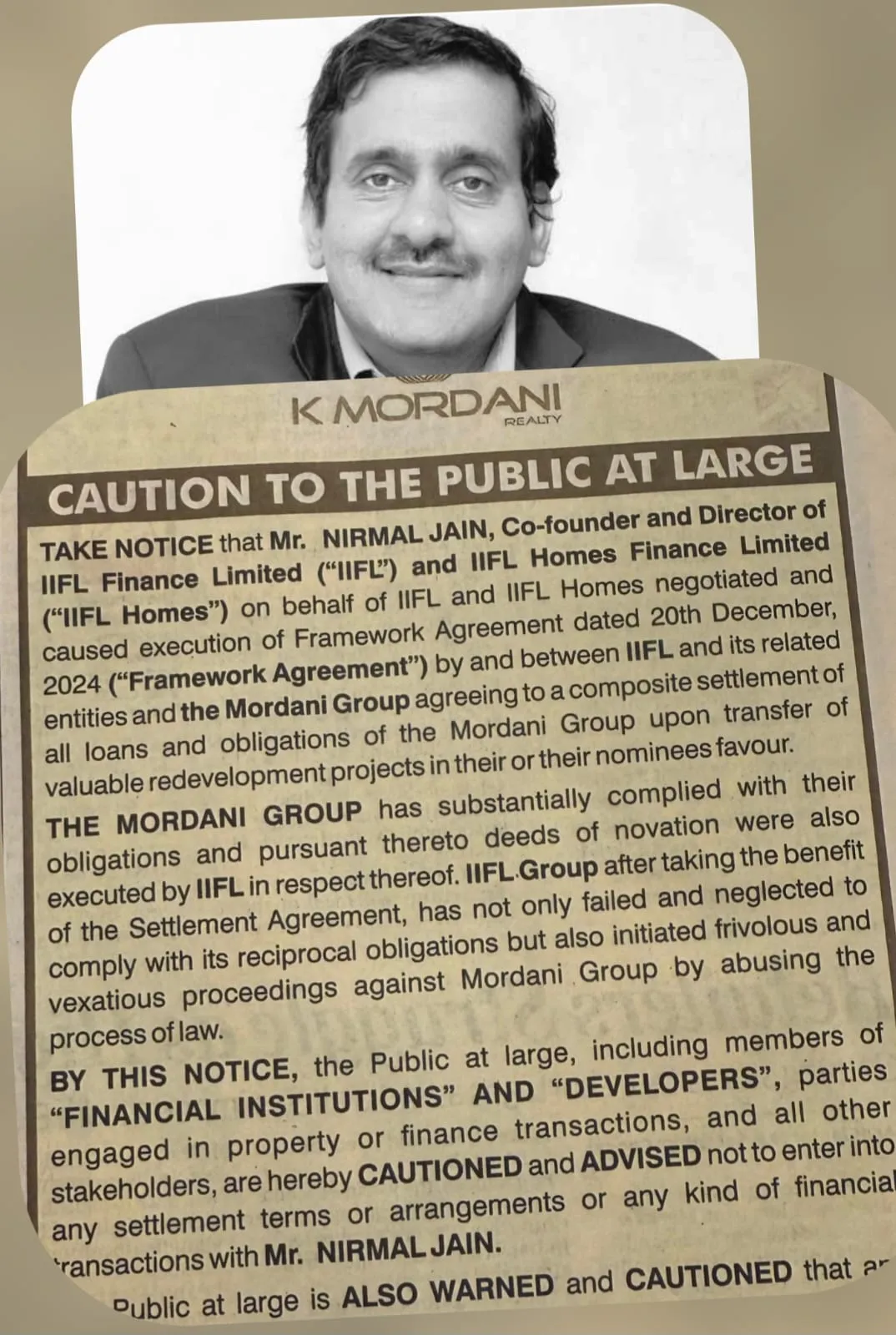 Real-Estate Firm Slams IIFL’s Nirmal Jain in Explosive Public Feud - BW ...