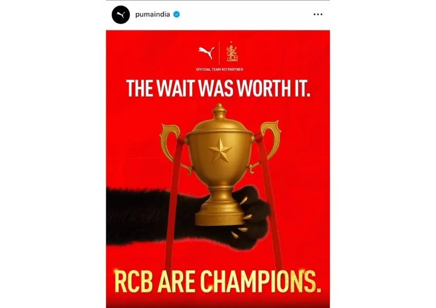 Puma Celebrates RCB’s Victory With A Scroll-stopper Campaign - BW ...