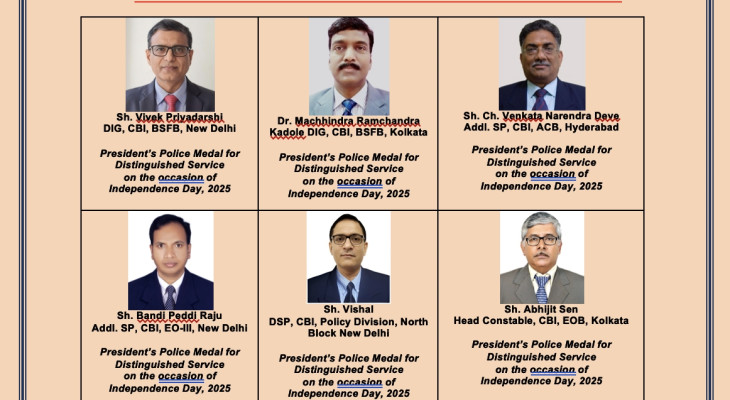 21 officers from CBI receive police medal for distinguished and ...