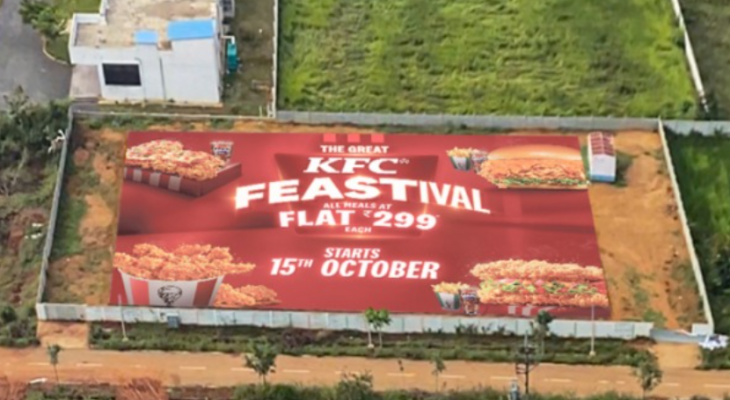 Walk The Talk Takes KFC’s ‘Feastival’ Sky-High With Aerial Field Branding