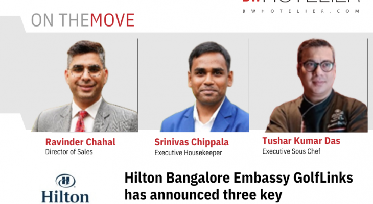 Hilton Bangalore Embassy GolfLink announces Three key appointments - BW ...