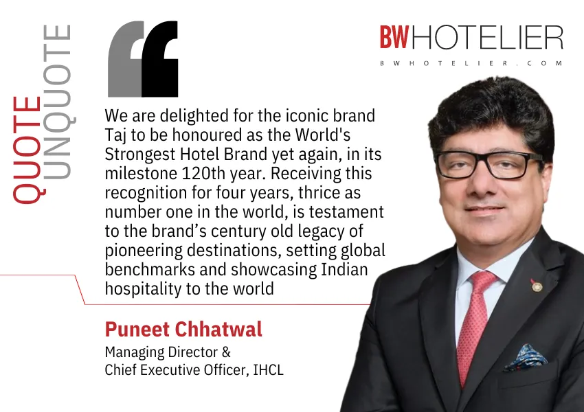 Taj is world's strongest brand 2024 - BW Hotelier