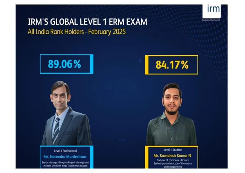 Institute Of Risk Management (IRM), India Affiliate Declares Level 1 ...