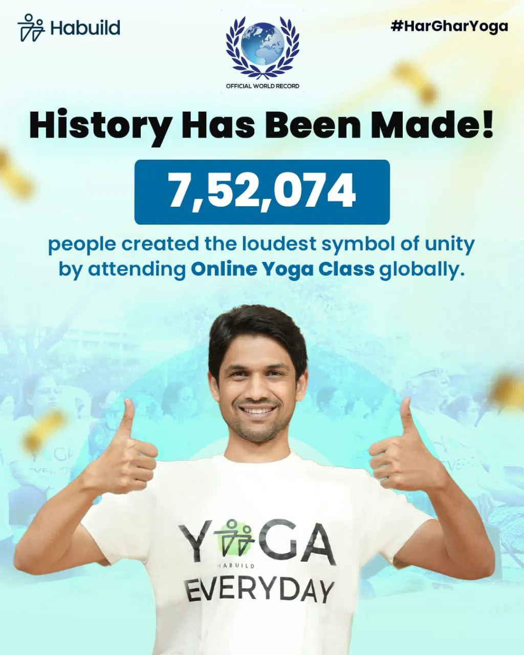 Habuild Smashes Global Record With 7.5 Lakh People In One Online Yoga ...