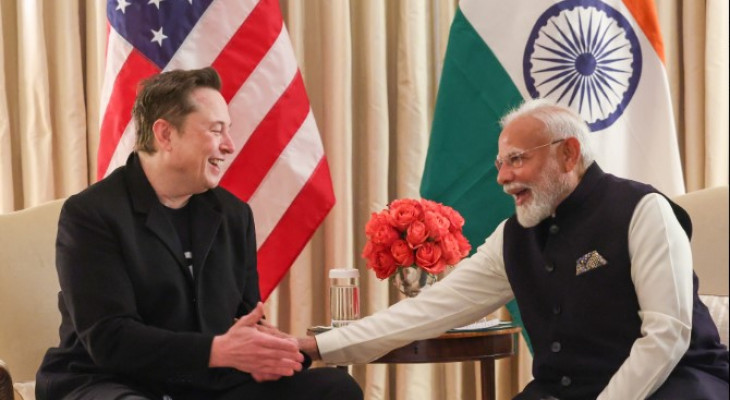 Modi Meets Elon Musk In Washington To Discuss Space, Technology And ...