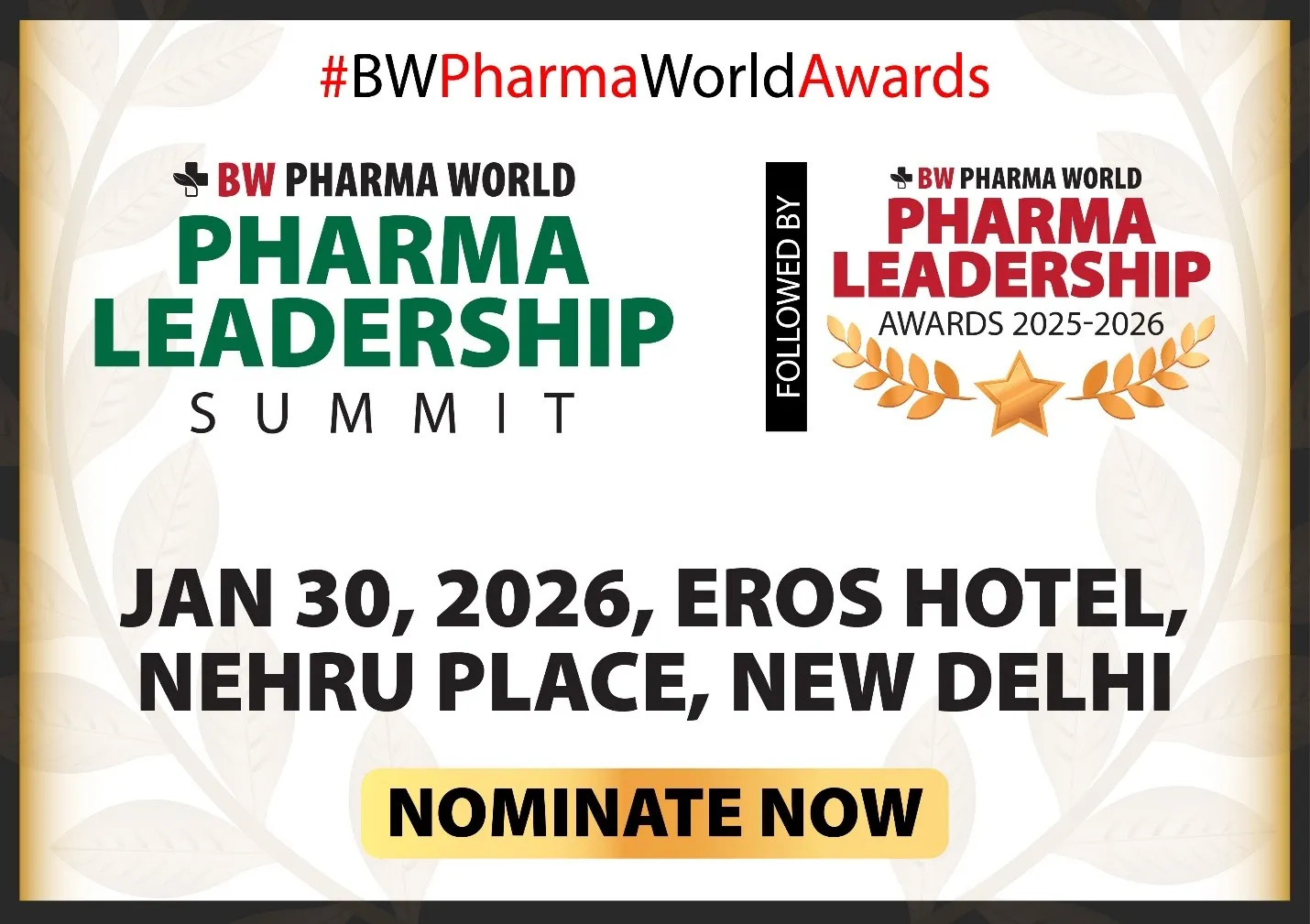 BW Pharma World Launches Leadership Summit & Awards For India’s Pharma ...